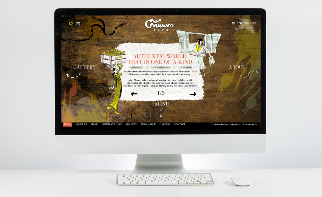 Cafe Meem Restaurant Kuwait | Website Design | H2M